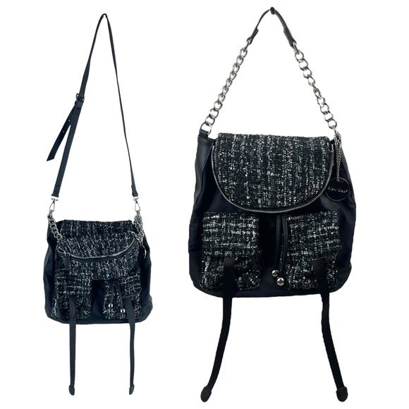 Alex Max | Bags | Alex Max Chain Boucle Tweed Drawstring Bucket ...